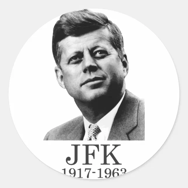 JFK - John F. Kennedy Classic Round Sticker | Zazzle