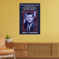 JFK John F. Kennedy Quote Motivational Inspiration Poster | Zazzle