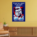 JFK John F. Kennedy Quote Motivational Inspiration Poster | Zazzle