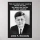 JFK John F. Kennedy Quote Motivational Inspiration Poster | Zazzle