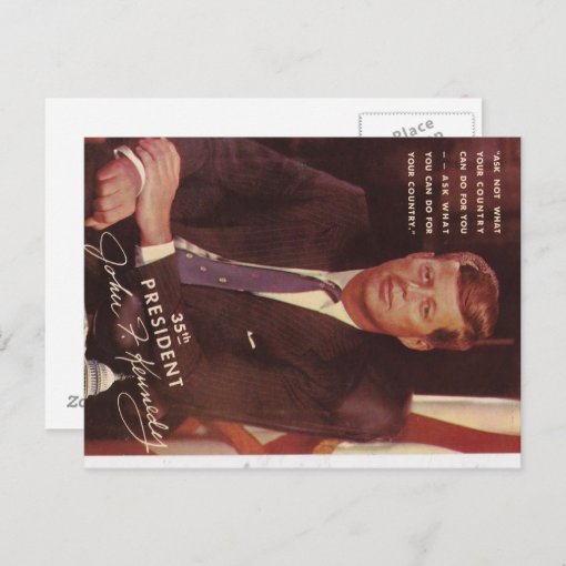 JFK Kennedy president Postcard | Zazzle