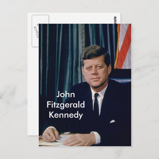 JFK official portrait from public domain Postcard | Zazzle