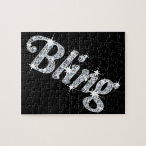 Jig saw puzzle featuring faux diamond bling design | Zazzle