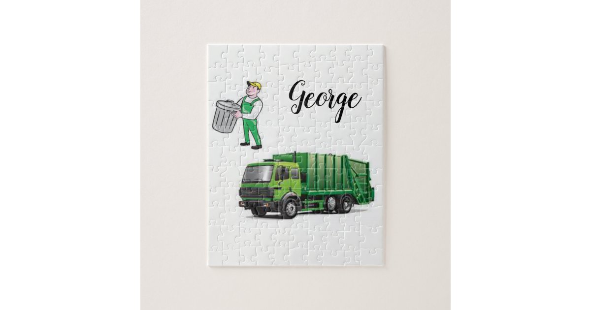 Jigsaw Puzzle Garbage Truck | Zazzle