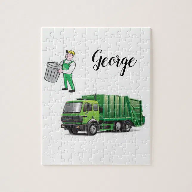 Jigsaw Puzzle Garbage Truck | Zazzle