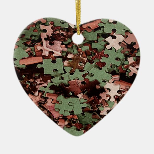 Jigsaw Puzzle Novelty Ceramic Ornament | Zazzle.com