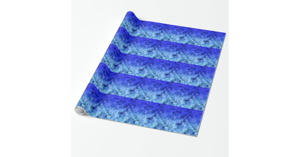 Jigsaw Puzzle Pieces Design Wrapping Paper | Zazzle