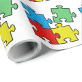 Jigsaw Puzzle Pieces Design Wrapping Paper | Zazzle