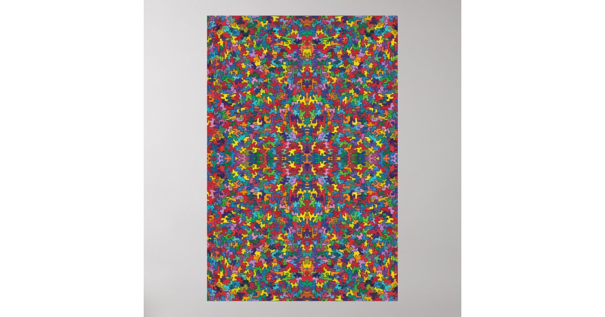 Jigsaw Puzzle Pieces Poster | Zazzle