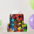 jigsaw puzzle wrapping paper | Zazzle
