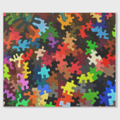 jigsaw puzzle wrapping paper | Zazzle