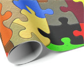 jigsaw puzzle wrapping paper | Zazzle