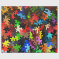 jigsaw puzzle wrapping paper | Zazzle