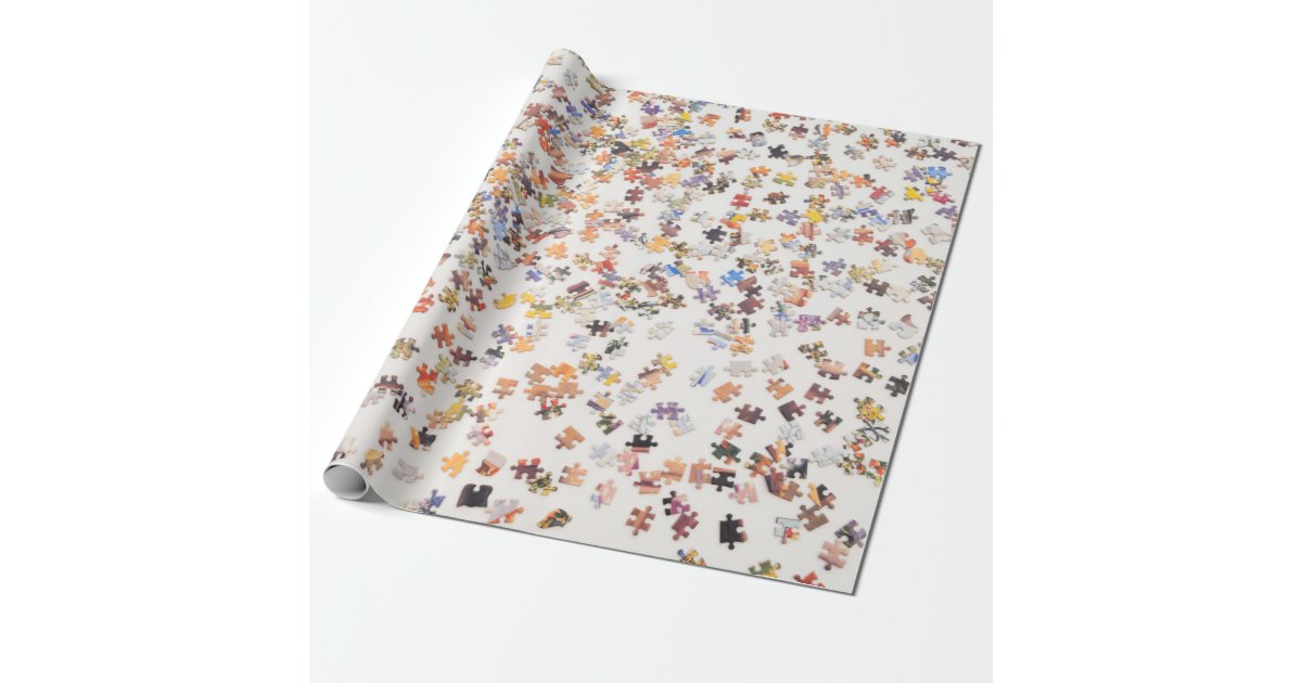 Jigsaw puzzle wrapping paper | Zazzle