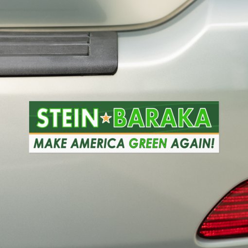 Jill Stein / Baraka - Green Party Bumper Sticker | Zazzle
