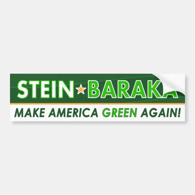 Jill Stein / Baraka - Green Party Bumper Sticker | Zazzle
