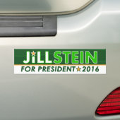 Jill Stein - Green Party Political Bumper Sticker | Zazzle