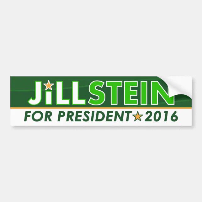 Jill Stein - Green Party Political Bumper Sticker | Zazzle