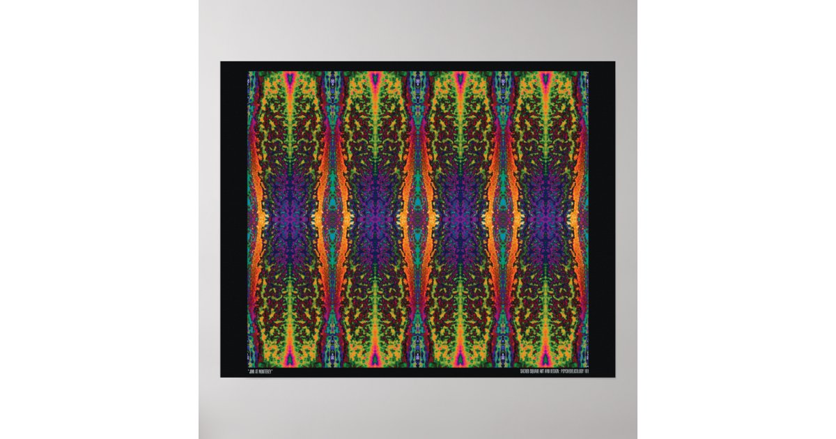 "Jimi at Monterey" Abstract Psychedelic Art Poster | Zazzle