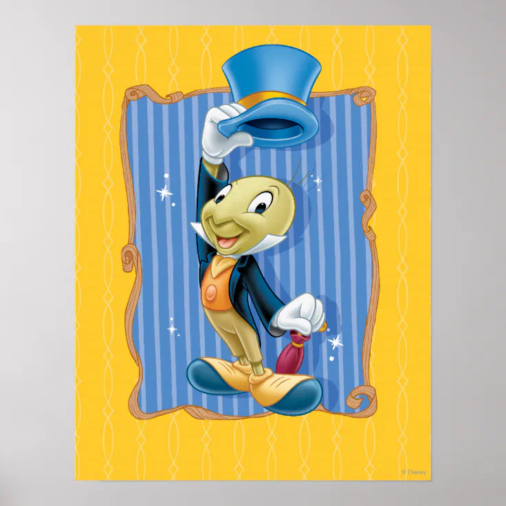 Jiminy Cricket Lifting His Hat Poster | Zazzle