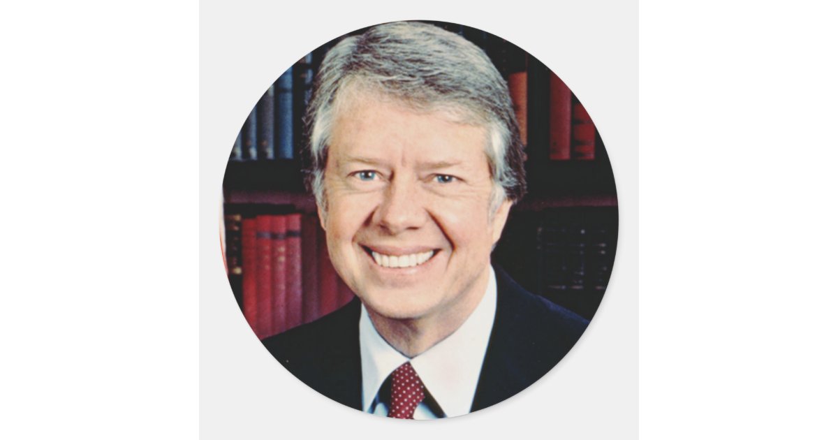 Jimmy Carter 39th US President Classic Round Sticker | Zazzle