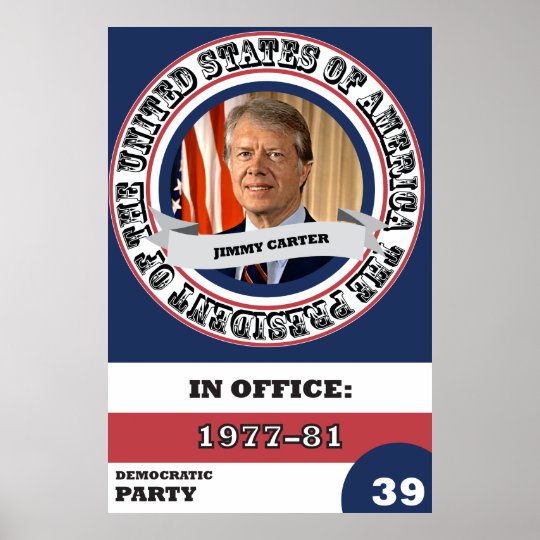 Jimmy Carter Presidential History Retro Poster | Zazzle.com