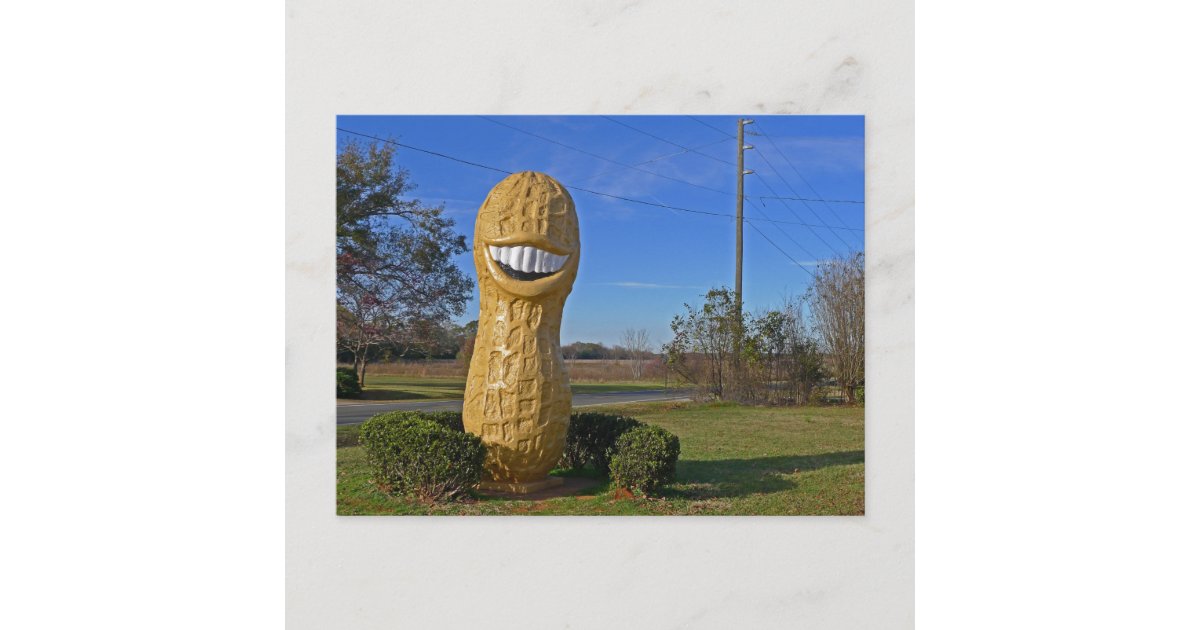 Jimmy Carter Smiling Peanut - Plains GA Postcard | Zazzle