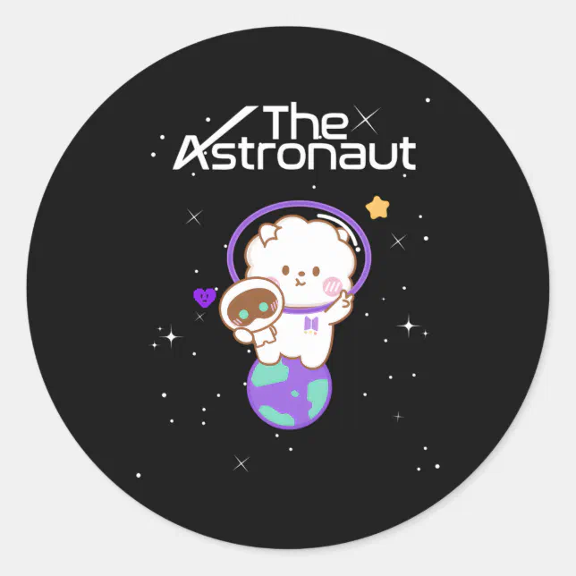 Jin Wootteo The Astronaut K-Pop Classic Round Sticker | Zazzle