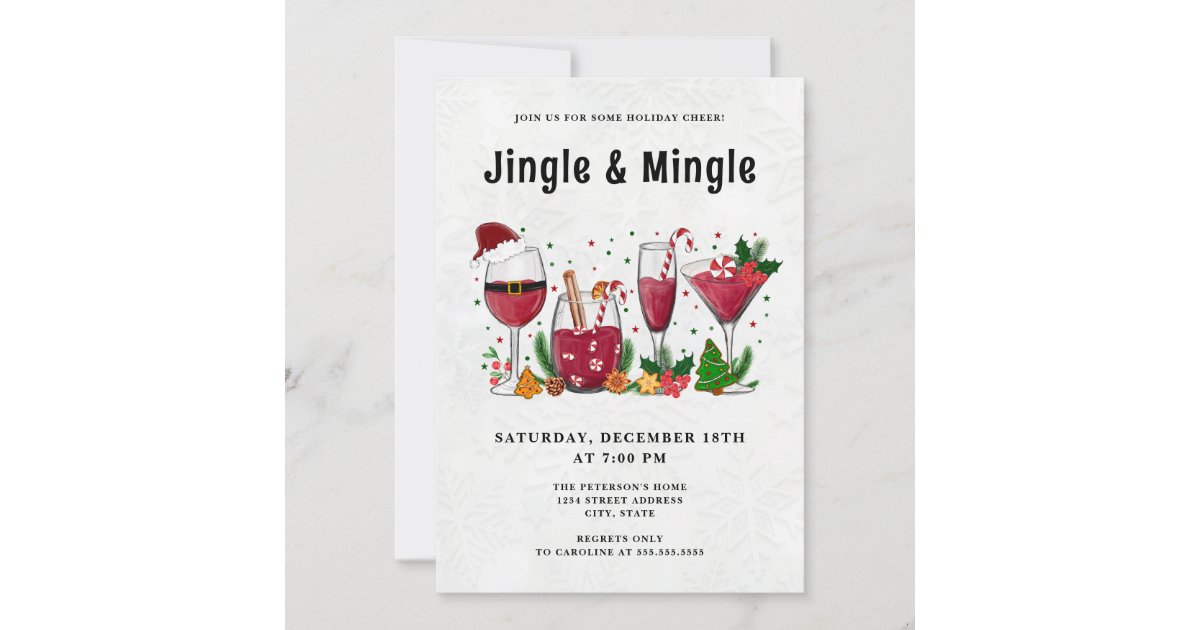 Jingle and Mingle Holiday Party Invitation | Zazzle
