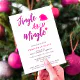 Jingle and mingle pink script Christmas party Invitation | Zazzle