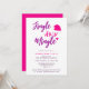 Jingle and mingle pink script Christmas party Invitation | Zazzle