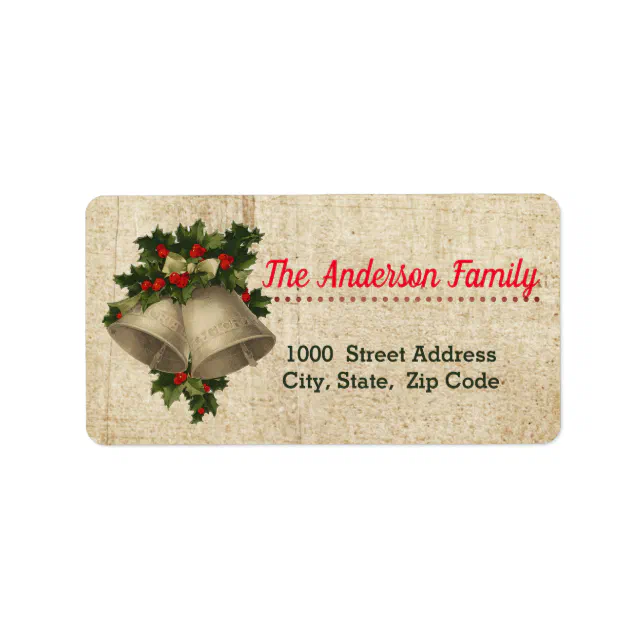 Jingle Bells Christmas Addres Label | Zazzle