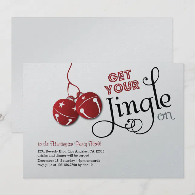 Jingle Bells Christmas Holiday Invitation card | Zazzle