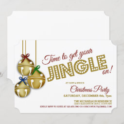 Jingle Bells Christmas Party Invitation | Zazzle