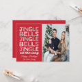 Jingle Bells Christmas Photo Greeting Card | Zazzle