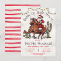 Jingle Horse Santa Holiday Christmas Hoedown Party Invitation | Zazzle