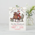 Jingle Horse Santa Holiday Christmas Hoedown Party Invitation | Zazzle