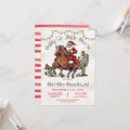 Jingle Horse Santa Holiday Christmas Hoedown Party Invitation | Zazzle