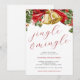 Jingle & Mingle Festive Gold Bells Christmas Party Invitation | Zazzle