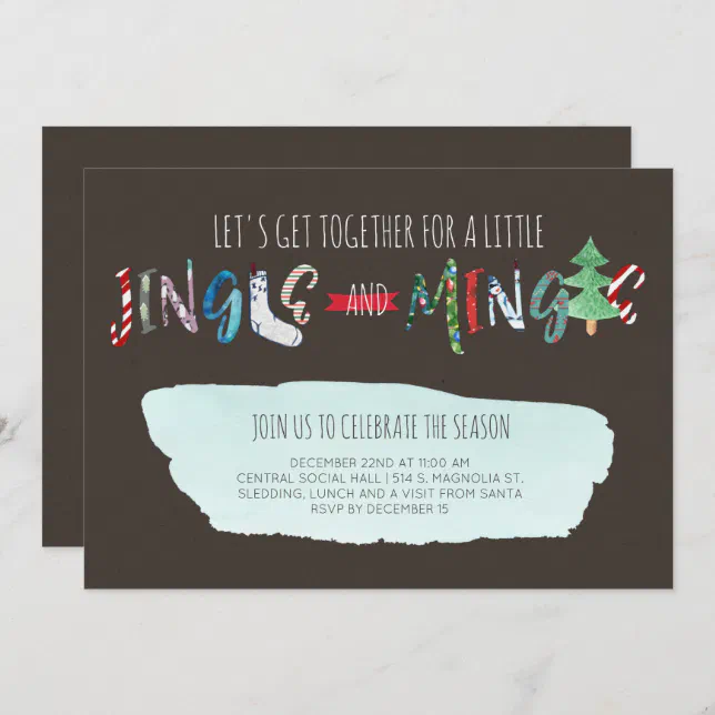 Jingle & Mingle Party Invitation | Zazzle