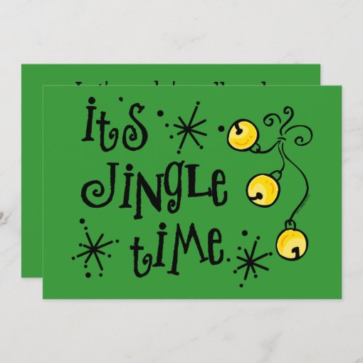 Jingle Time Custom Holiday Invitation | Zazzle