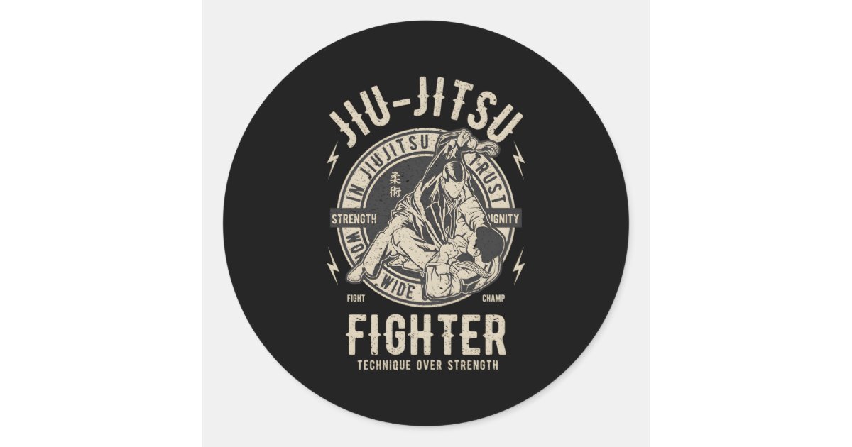 Jiu Jitsu Bjj Brazilian Jiu Jitsu Classic Round Sticker | Zazzle