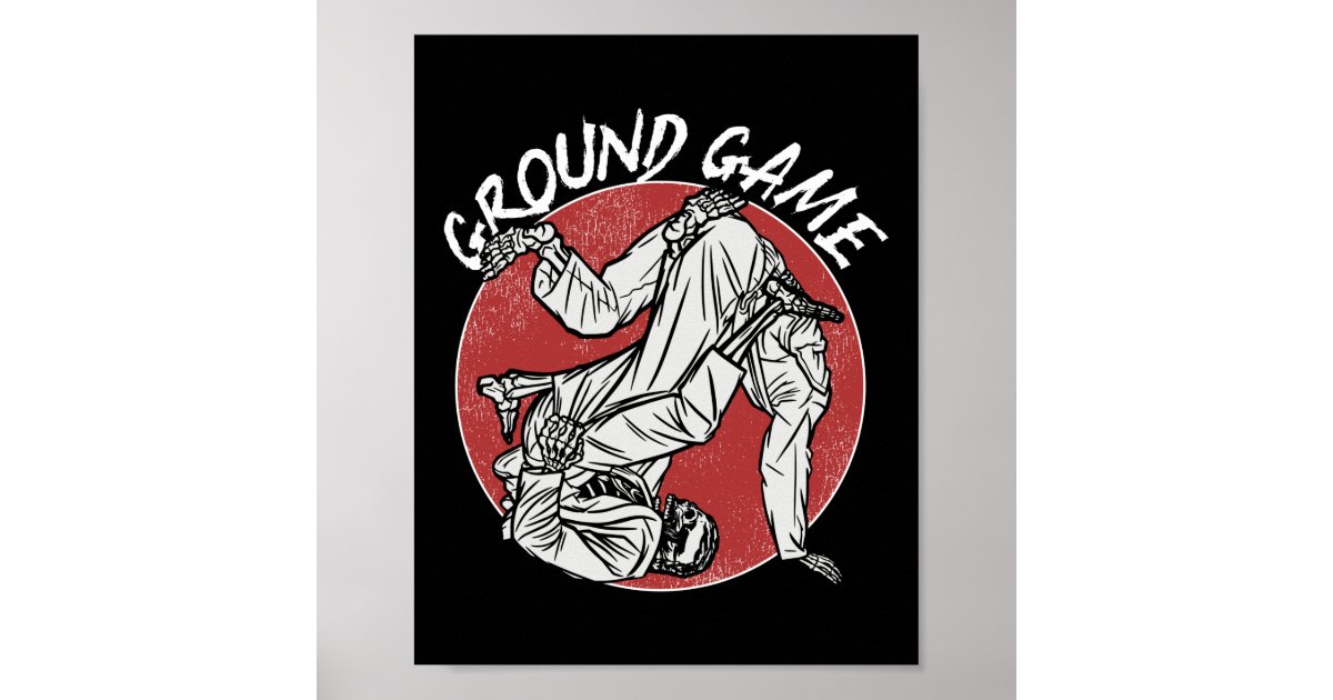 Jiu Jitsu Bjj Ground Game Retro Vintage Poster | Zazzle