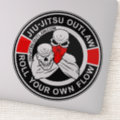 Jiu-Jitsu Circle - BlackRed-2D Sticker | Zazzle