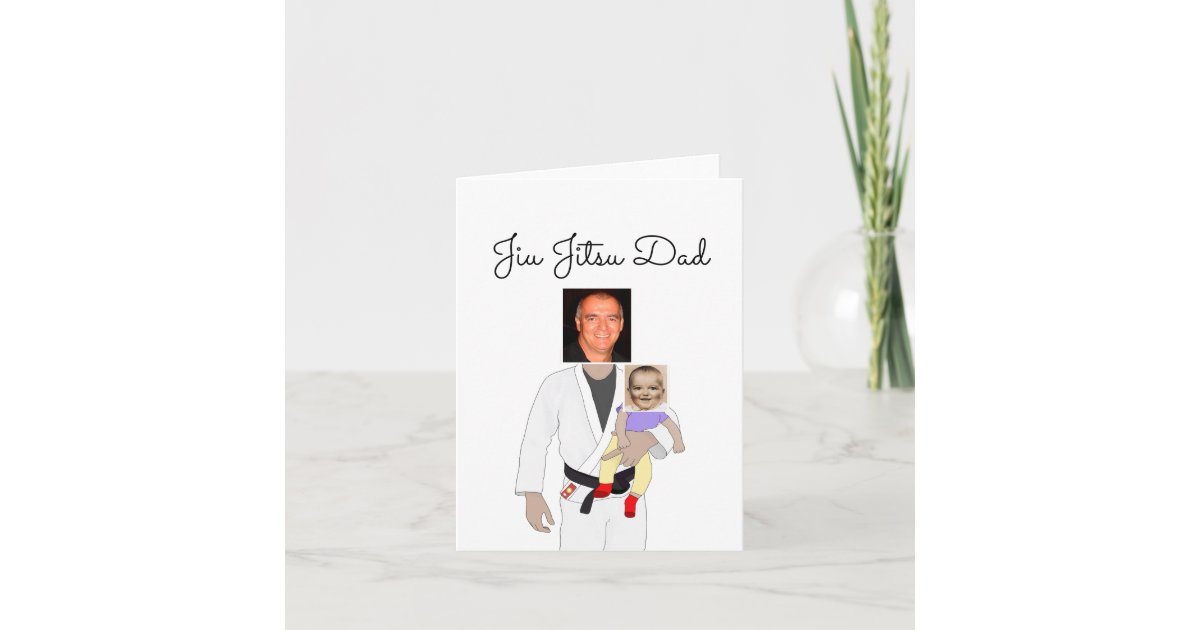 Jiu Jitsu Dad Custom Photos and Handwritten Text I Invitation | Zazzle