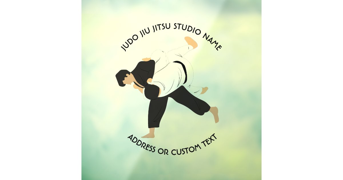 Jiu Jitsu Judo Martial Arts Studio Window Cling | Zazzle