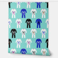Jiu Jitsu Jujitsu Martial Arts Suits Pattern Wallpaper | Zazzle