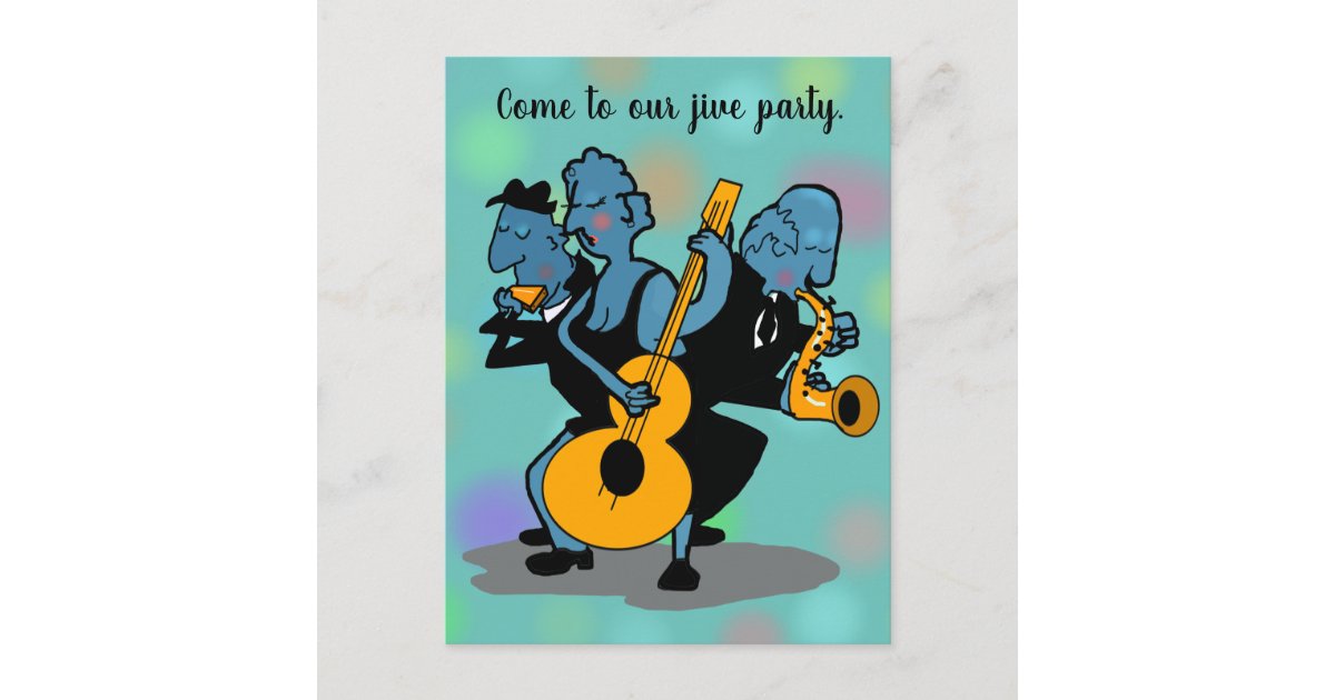 JIVE BLUES JAZZ MUSICIANS by Slippeywindow Postcard | Zazzle