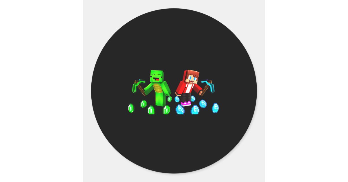 Jj And Mikey Happy Birthday Classic Round Sticker | Zazzle