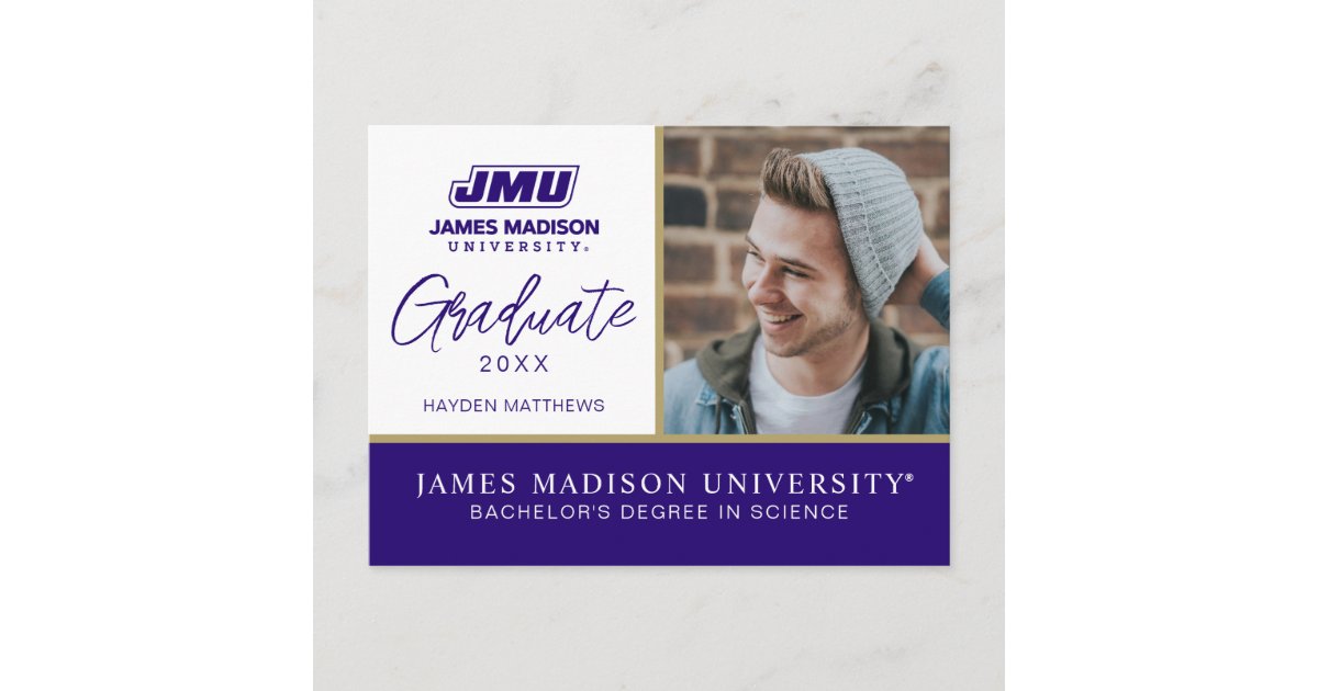JMU | James Madison University Announcement Postcard | Zazzle